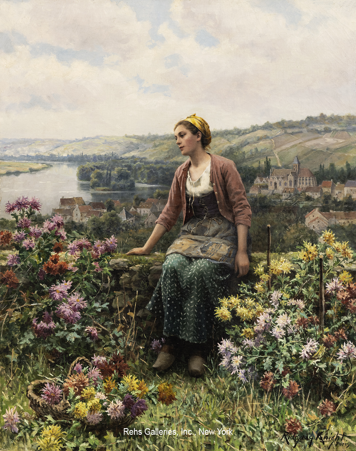 Daniel Ridgway Knight or Daniel Knight (1839 - 1924) - "Girl in ...