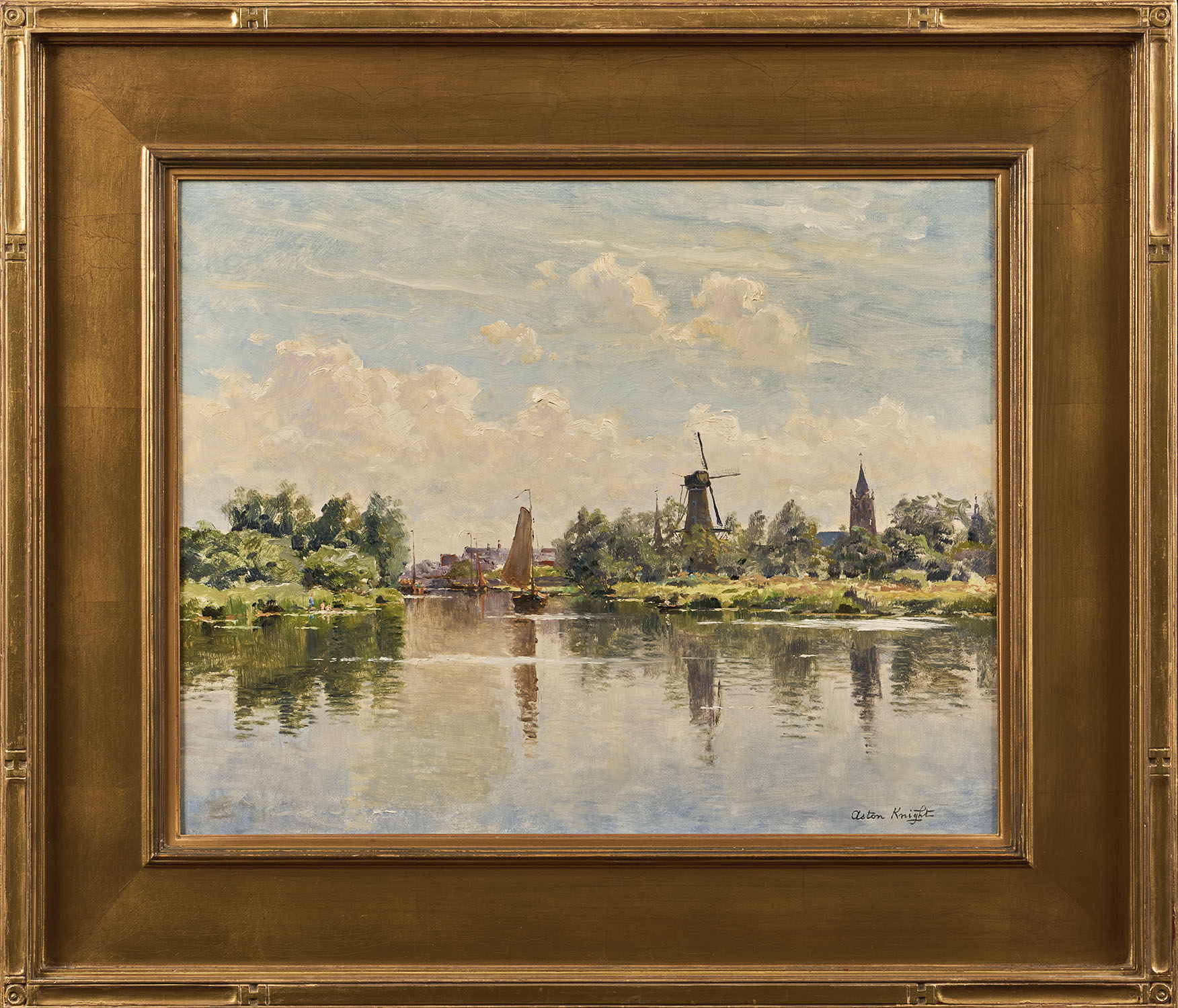 Dutch Sloop Departing - Louis Aston Knight - Rehs Galleries