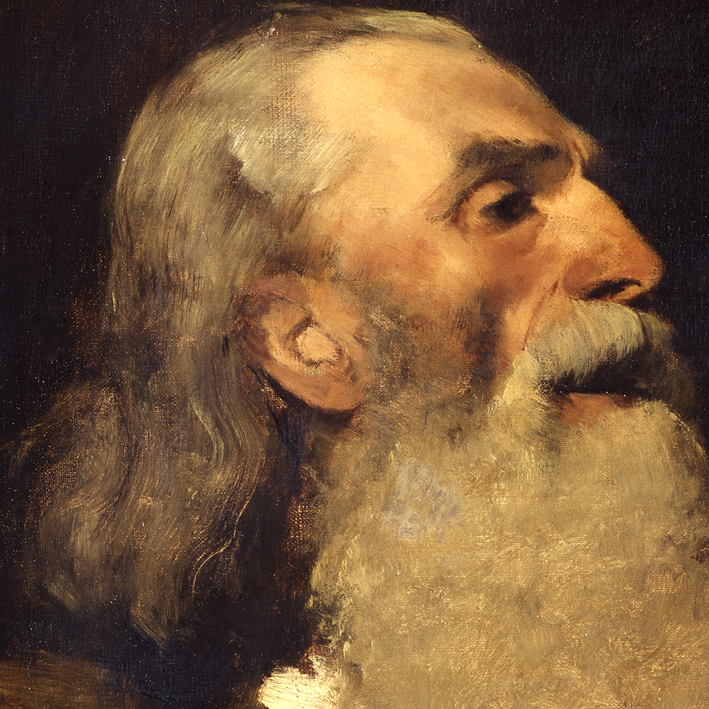 "Study for the Central Figure in "Christ Before Pilate"" Mihaly Munkacsy (1844 - 1900)