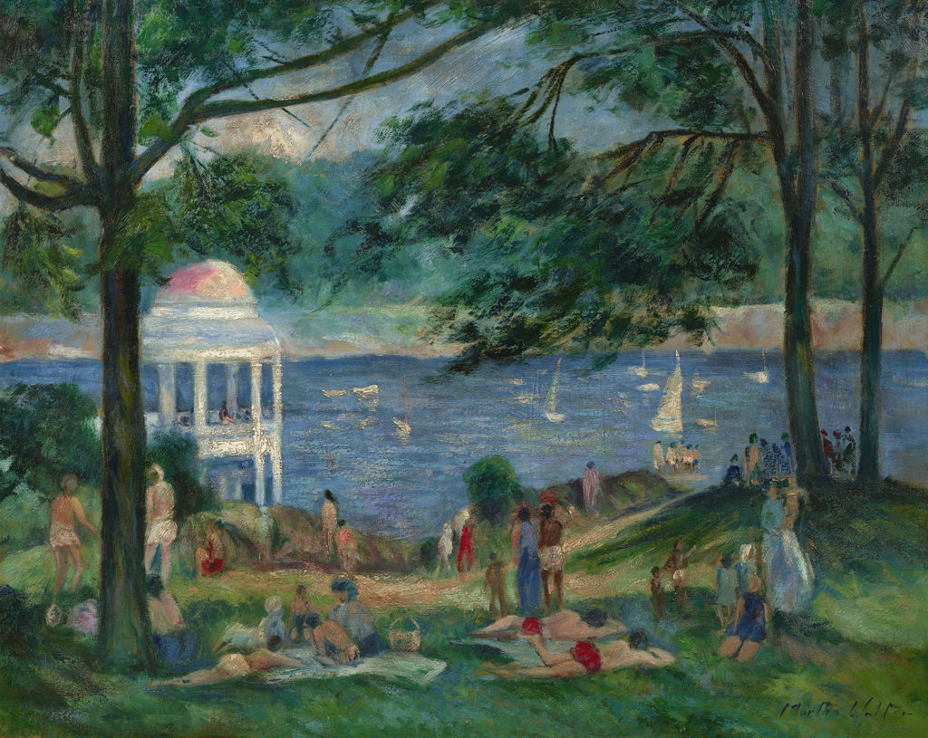 Featured Artwork: Summer Afternoon - Tuck's Point by Martha Walter - Rehs Galleries